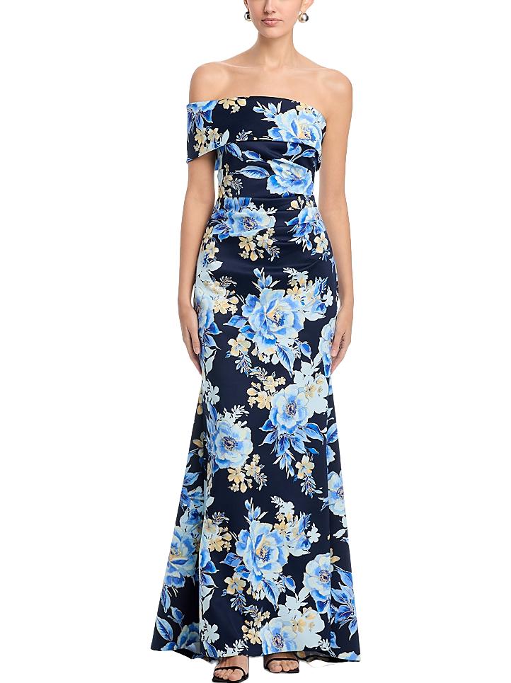 ELIZA J One-Shoulder Gown